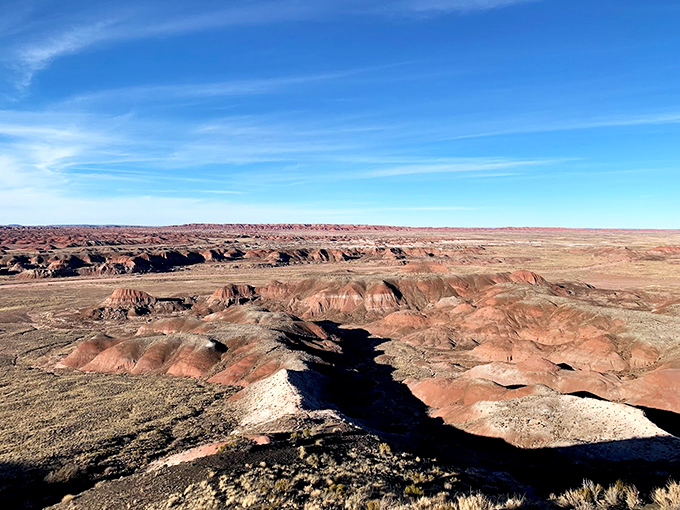 Welcome to Mars on Earth! These otherworldly formations might have you checking for little green men hiding behind the buttes.
