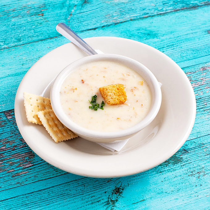 Creamy, dreamy, and packed with more clams than a beach at low tide. This chowder is a warm hug in a bowl.