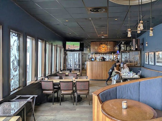 Inside, nautical charm meets comfortable dining without a single "Live, Laugh, Lobster" sign in sight, thankfully.