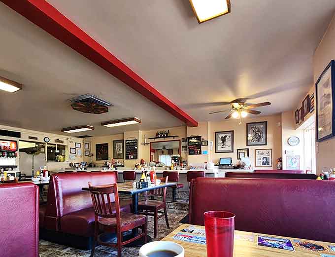 Classic diner vibes meet Southwestern charm in this cozy space where locals gather for serious breakfast business.