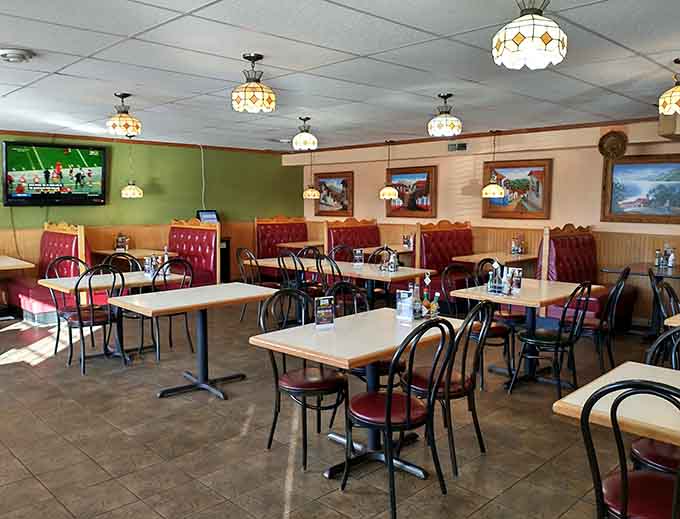 Step inside and you'll find a cozy dining room where comfort meets flavor in the best possible way.