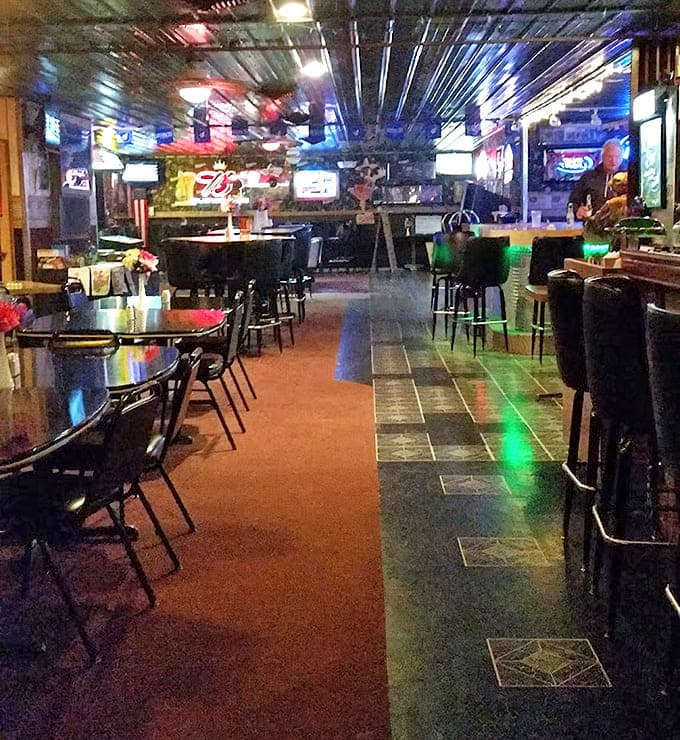 Inside, it's all about comfortable chaos where sports memorabilia meets serious eating, and everyone wins.