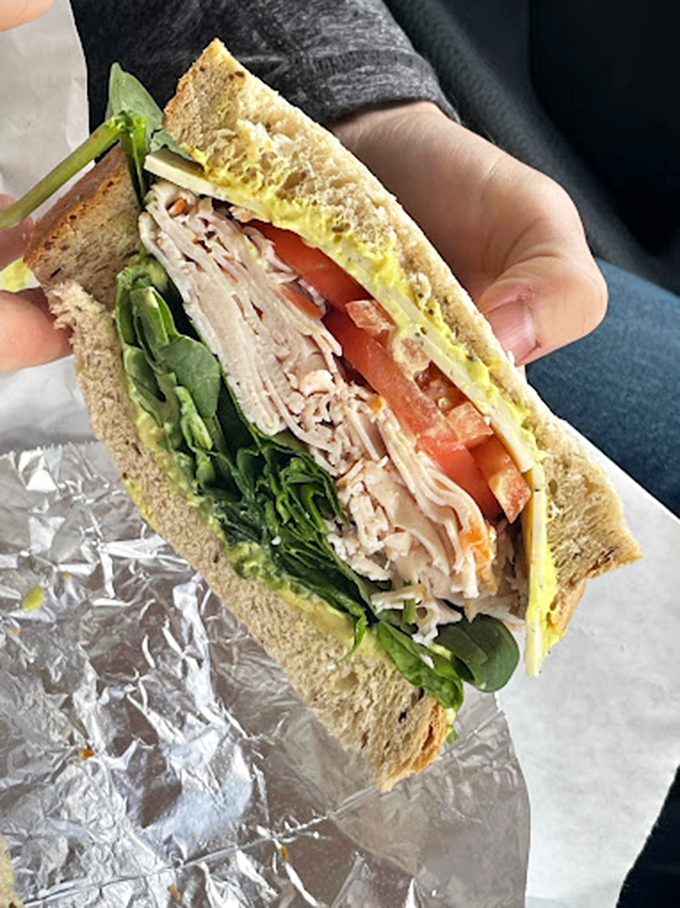 Fresh ingredients stacked so high you'll need to unhinge your jaw like a snake to take a proper bite.