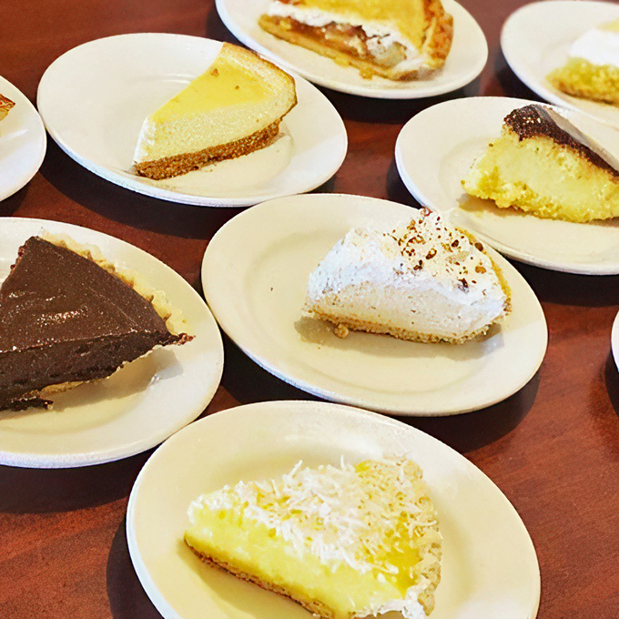 Pie paradise alert! This colorful array of homemade pies is a sweet tooth's dream come true.