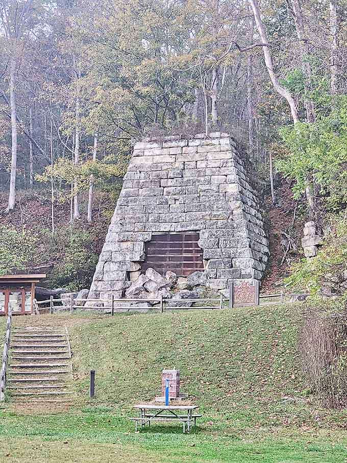 Hope Furnace stands as a stone monument to Ohio's industrial past, now embraced by the forest it once helped clear.