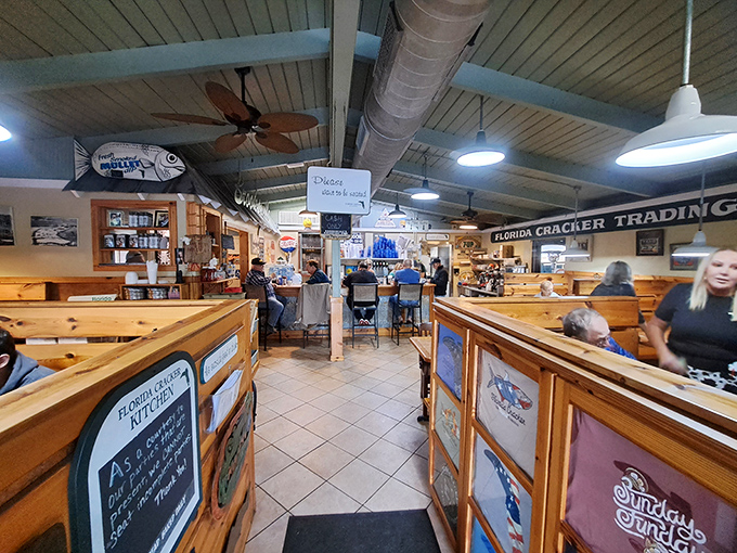 Step inside and feel instantly at home among wooden booths and ceiling fans. The interior strikes that perfect balance between cozy and casual.