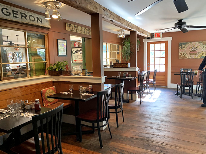 Exposed beams, warm wood tones, and natural light create the perfect backdrop for memorable meals &ndash; comfort meets elegance in every corner.