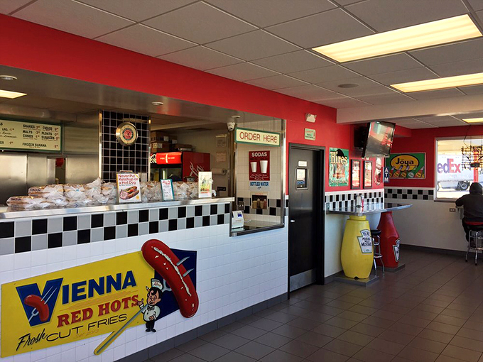 Welcome to the checkered kingdom of comfort food! This retro wonderland is where calories don't count and smiles are always on the menu.