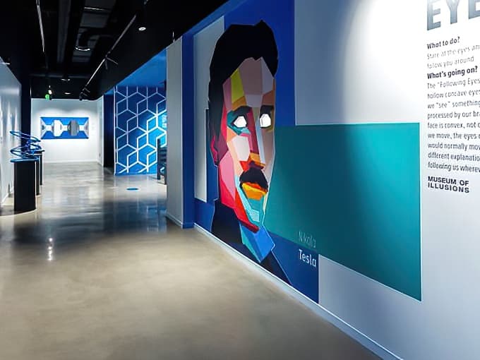 Step into a world where nothing is quite as it seems. The sleek, modern corridors lead visitors from one brain-bending experience to the next.