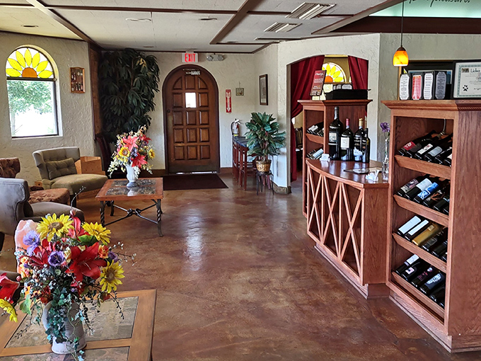 Step inside to a warm welcome of comfortable seating, fresh flowers, and wine displays that make you feel instantly at home.