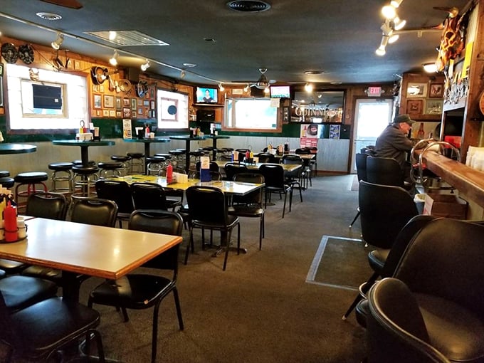 Step into a time capsule of comfort! Sporty's interior is where nostalgia meets appetite, with a dash of pure Michigan charm.