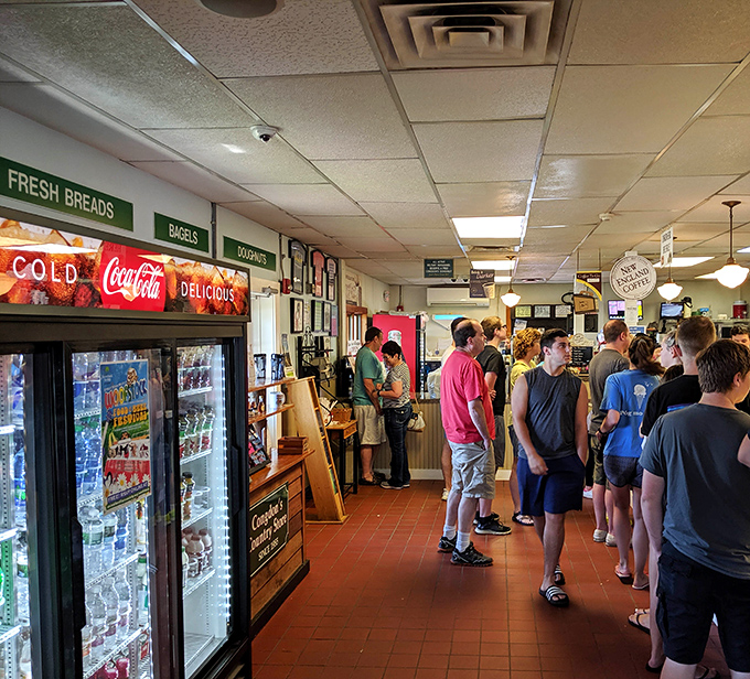 Morning rush at Congdon's &ndash; where the line of breakfast enthusiasts proves some things are absolutely worth waiting for.