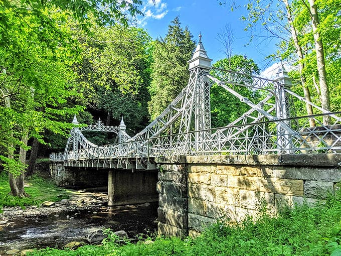 The Iron Bridge stands like a Victorian gentleman &ndash; elegant, strong, and slightly overdressed for the occasion with its ornate metalwork.