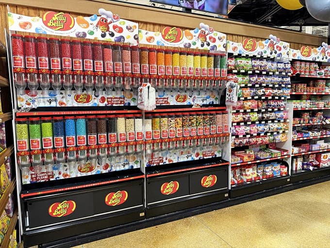 This Jelly Belly wall has more flavors than most people have tried in their entire lives, including several that probably shouldn't exist.