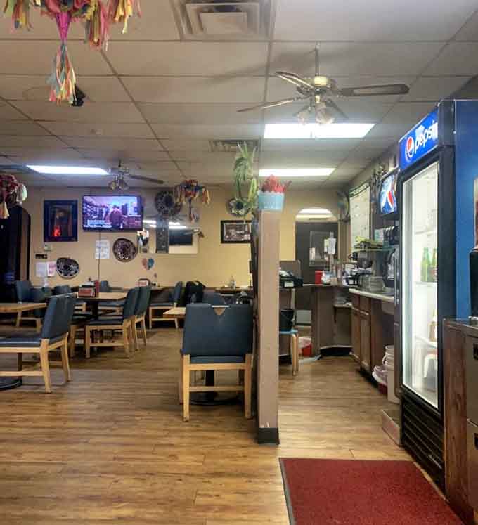 Inside Las Gorditas, colorful pi&ntilde;atas and family-friendly d&eacute;cor create a welcoming atmosphere that feels like visiting relatives who happen to be amazing cooks.