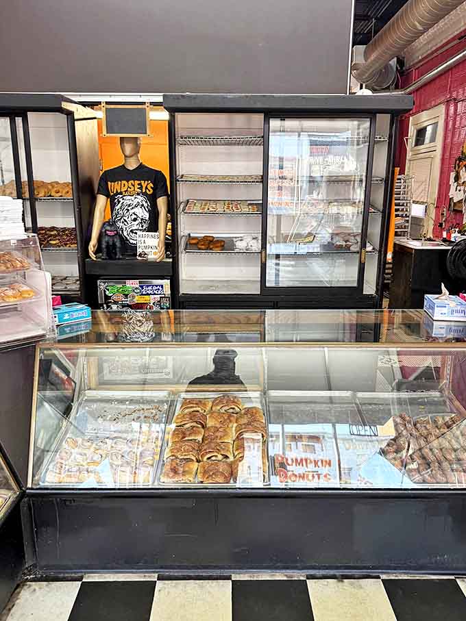 Inside reveals the bakery's soul &ndash; nearly empty display cases telling the tale of morning rushes and treasured treats that don't stick around long.