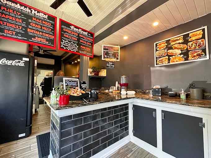 The sleek interior proves that food truck roots can evolve into something special while keeping that welcoming, no-fuss vibe intact.