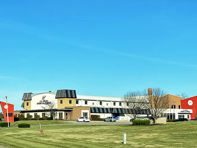 The Michigan Sports & Fitness center stands ready to energize locals and visitors alike, a modern amenity in this historic town.