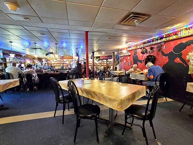 Inside, the lively atmosphere captures that French Quarter magic, where every table feels like you've scored front-row seats at a culinary jazz fest.