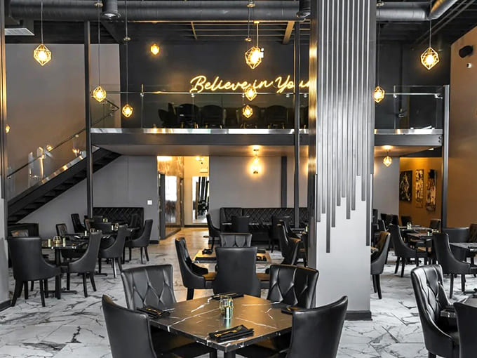 Modern elegance meets Southern hospitality in a space designed for serious eating and even more serious enjoying.