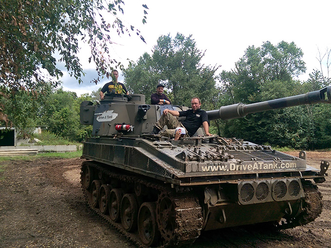 Command central: Visitors channel their inner commander atop this battle-ready beast, where every drive becomes a story worth telling.