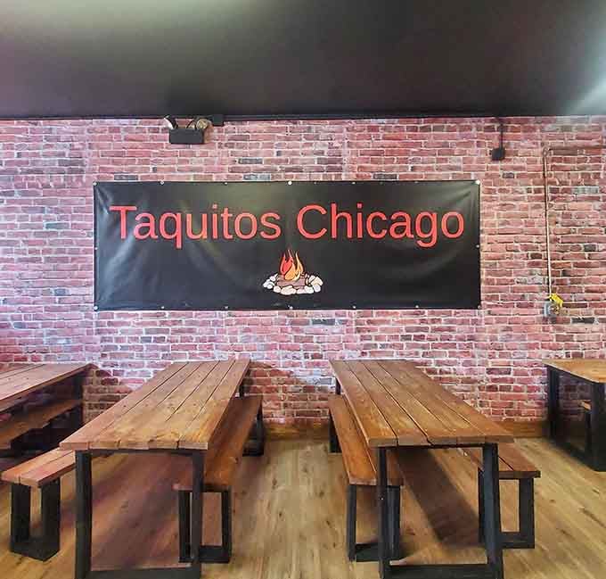 Exposed brick and simple wooden tables create the perfect no-frills setting for serious eating.