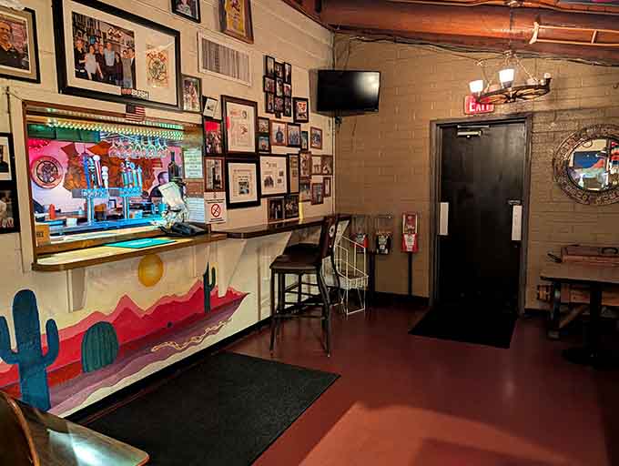 Stone walls and wagon wheel chandeliers create the perfect backdrop for your upcoming cheese-induced happiness, like dining in a festive Arizona hacienda.