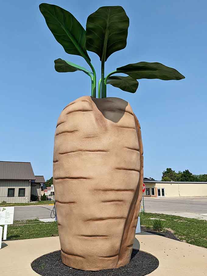 Up close, the craftsmanship shines through with realistic ridges and contours that make this concrete creation look almost good enough to harvest and process into your morning coffee's sweetener.