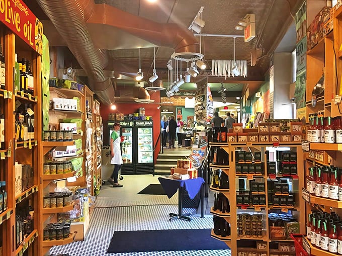 Step inside and enter food wonderland &ndash; shelves packed with gourmet treasures, colorful signs, and enough delicious options to make decision-making your day's hardest task.