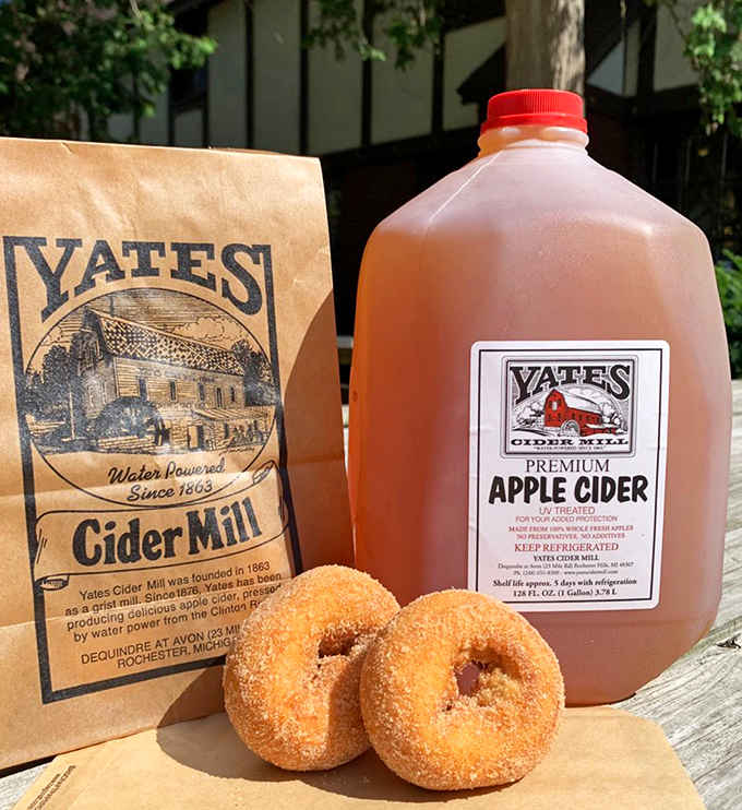 A perfect Michigan moment: fresh-pressed cider alongside sugar-dusted donuts that have locals lining up around the block every fall season.