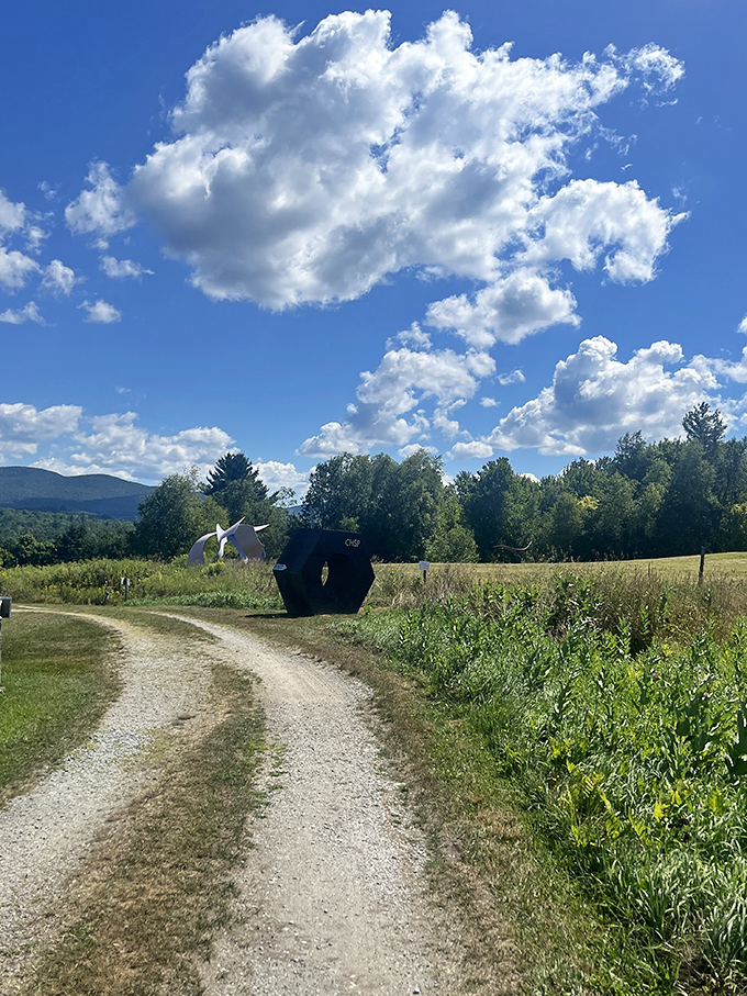 Blue skies and rolling hills create nature's perfect gallery wall for these monumental outdoor sculptures.