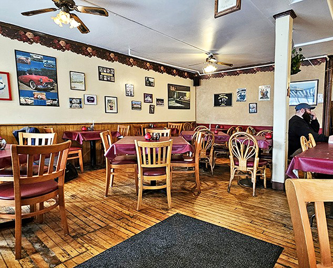 Wooden floors, comfortable seating, and walls adorned with memories create that "been-here-forever" vibe that makes you instantly feel at home.