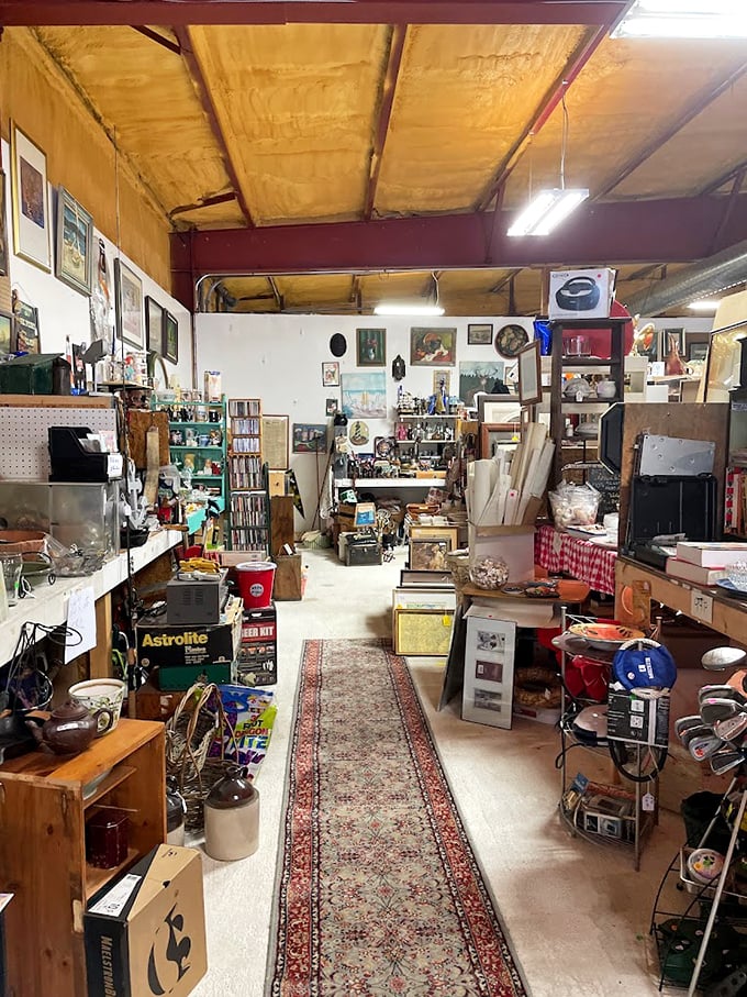 Step into a time machine of tchotchkes! This aisle is like your grandma's attic, but with price tags and better lighting.