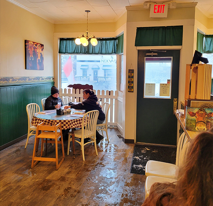 Inside, cozy tables and classic diner decor create the perfect setting for Newport's favorite breakfast spot.