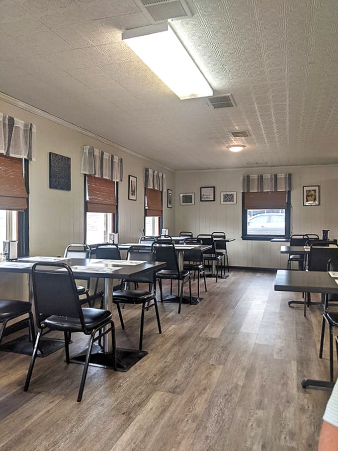 Simple, clean, and welcoming &ndash; the dining room at The Corner Restaurant offers the perfect backdrop for food that speaks for itself.