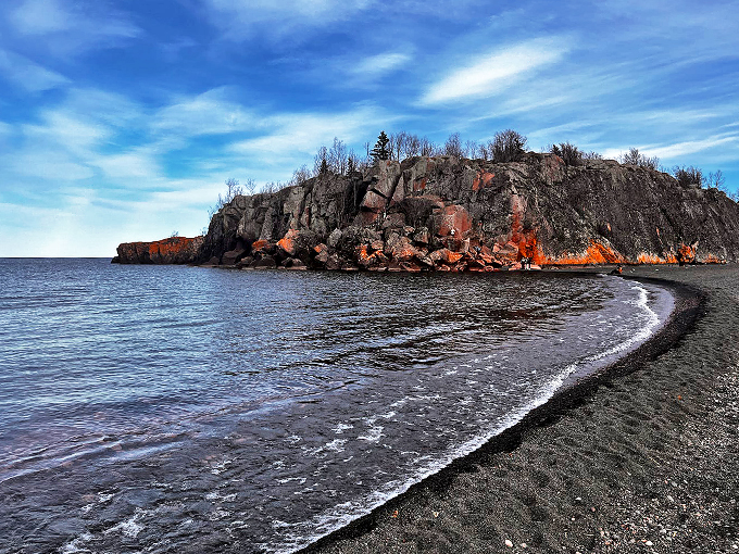 Gotham City meets Lake Superior! This noir-inspired shoreline is perfect for brooding superheroes and beach lovers alike. 