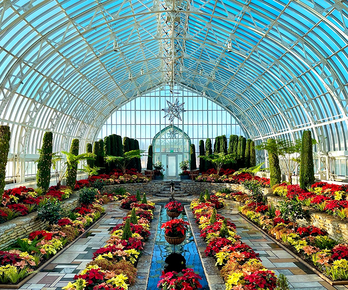 Step into a glass palace of perpetual spring! It's like the Emerald City but with better humidity control and fewer flying monkeys.