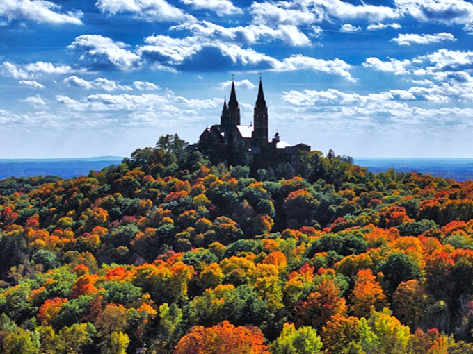 Heavenly views alert! These twin spires reach for the sky like Wisconsin's very own Hogwarts. No magic wand needed &ndash; the scenery casts its own spell.