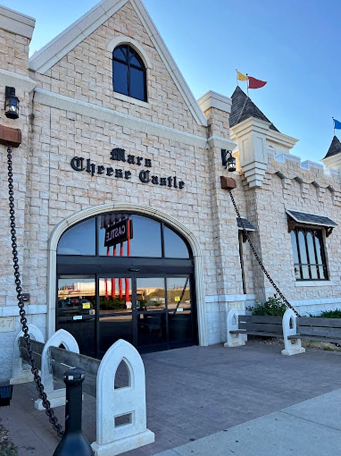 Behold, the fortress of fromage! This dairy dreamland is where Wisconsin's cheesy reputation comes to life in delicious 3D.