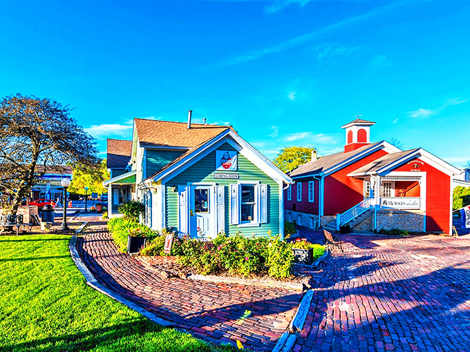 Quaint meets quirky in Long Grove! This colorful village looks like it was designed by elves with a penchant for whimsical architecture.