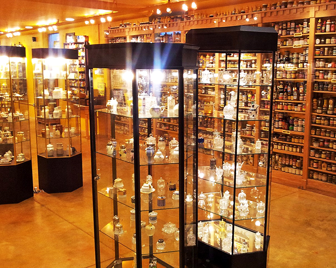 Inside, a world of tang awaits. It's like Willy Wonka's factory, but replace chocolate with mustard!