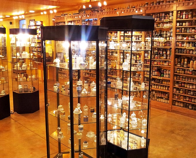 Inside, a world of tang awaits. It's like Willy Wonka's factory, but replace chocolate with mustard!