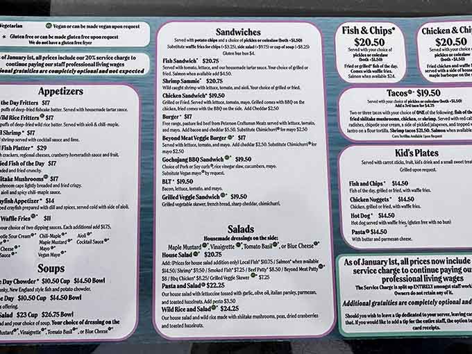 This menu reads like a love letter to Lake Superior, offering choices that'll make decision-making delightfully difficult for hungry diners.