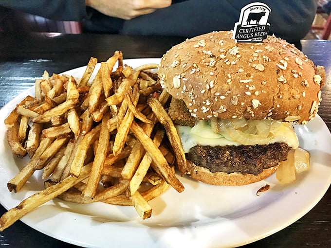 This isn't just any burger &ndash; it's a hand-formed Certified Angus masterpiece that makes calorie-counting seem like a crime against humanity.