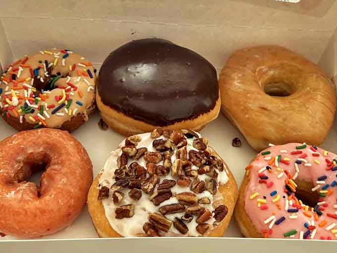 Assorted Dozen: Heaven in a box! Six different flavors that turn ordinary mornings into celebrations of sweetness.