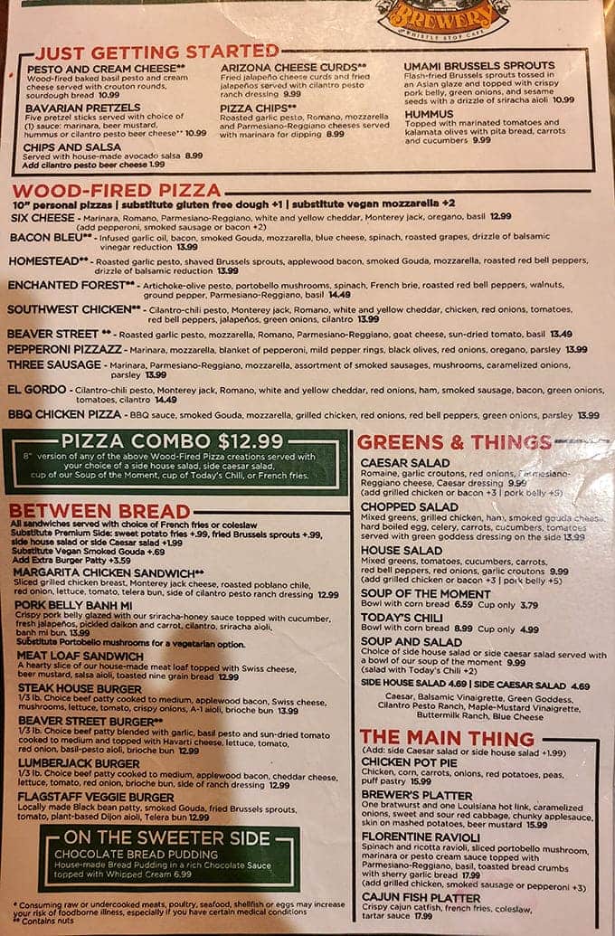 This menu reads like a greatest hits album, where every track is actually good and nothing's just filler material.