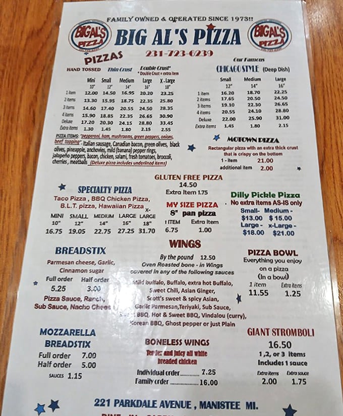 The menu at Big Al's reads like a love letter to comfort food, with options that make decision-making the hardest part of your visit.