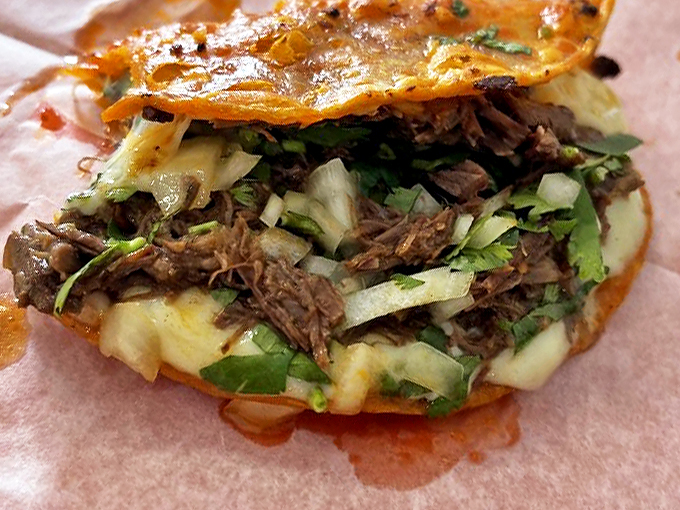 Behold, the taco of your dreams! Crispy, juicy, and oozing with flavor, these birria tacos are a religious experience for your taste buds.