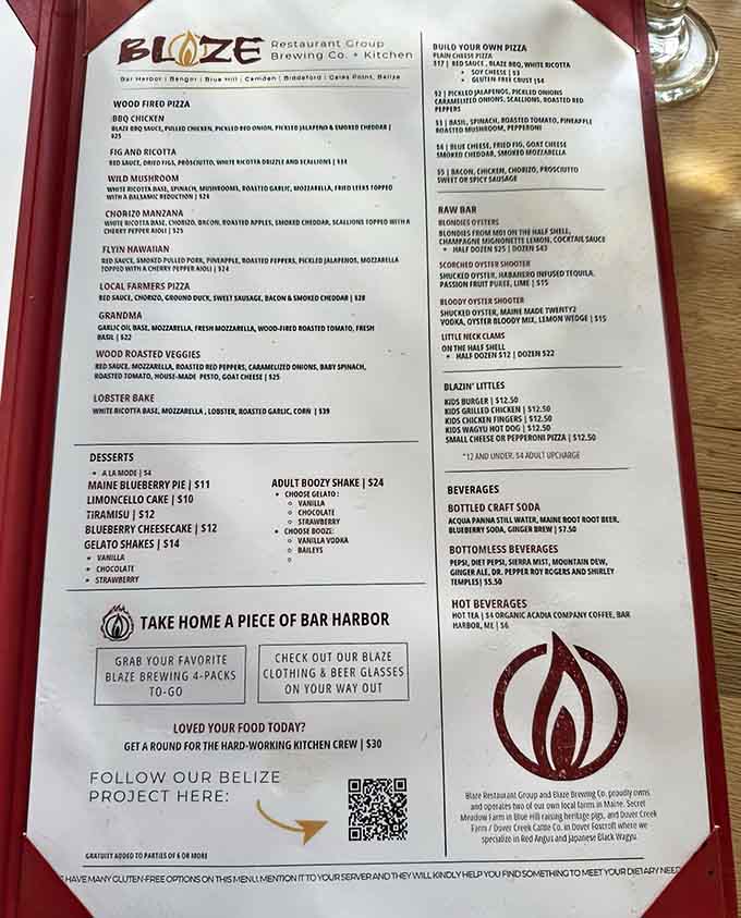 The menu at Blaze offers tempting options from wood-fired pizzas to craft beers, but that lobster roll steals the show.