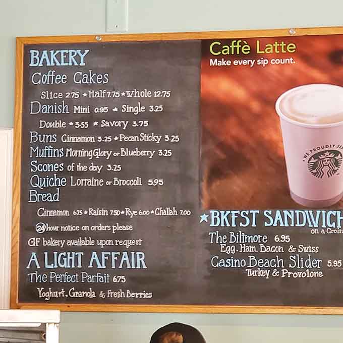 No fancy digital displays needed &ndash; just honest offerings chalked with care on Bunde's menu board.